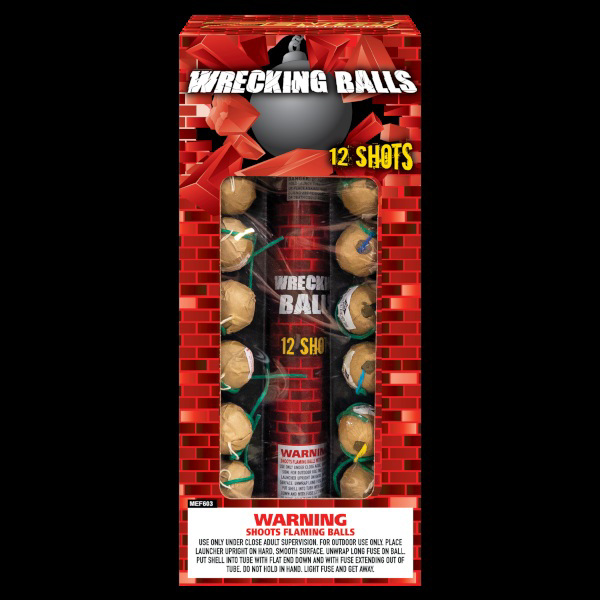 Wrecking Balls (12 shells) – Crossroads Fireworks Quad Cities Superstore